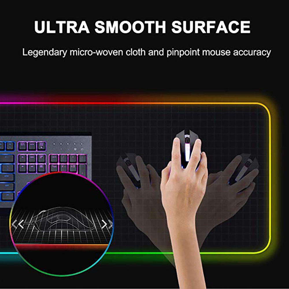 RGB Luminous Light Up Gaming Mouse Pad – Superhero Gear