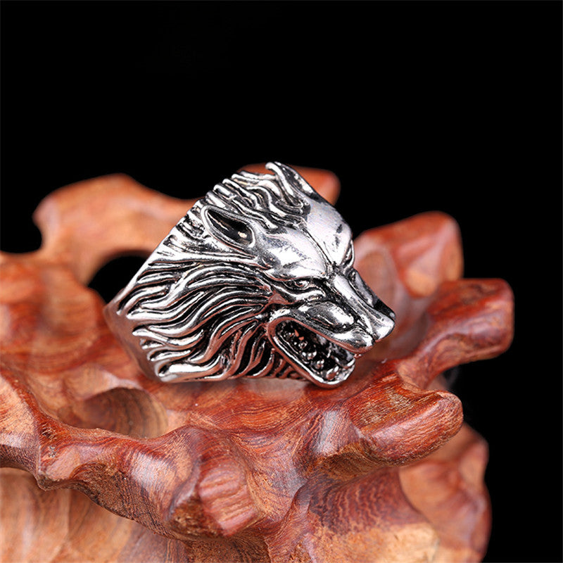 Stainless Steel Wolf Head Ring – Superhero Gear