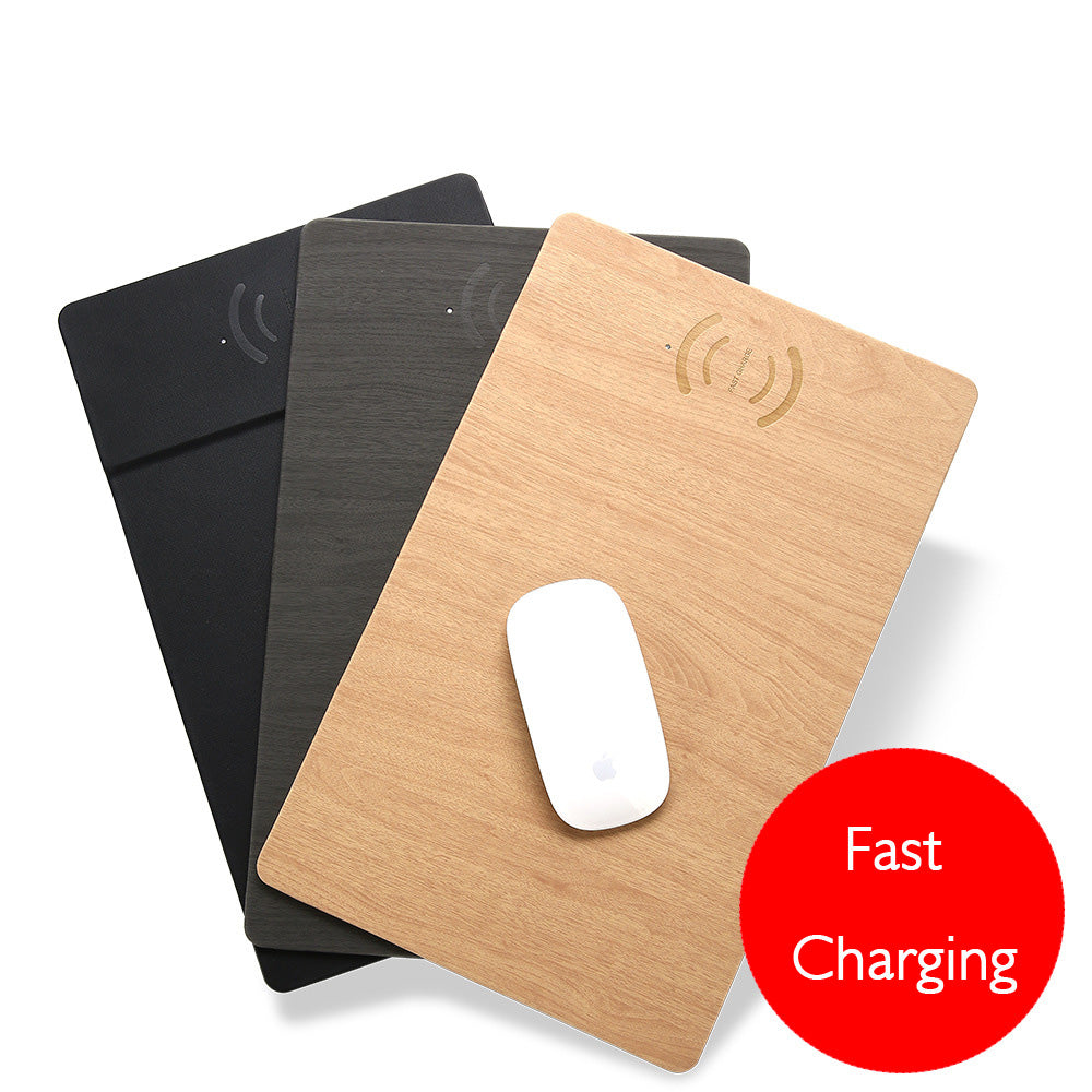 Wood Grain Wireless Charging Mousepad – Superhero Gear